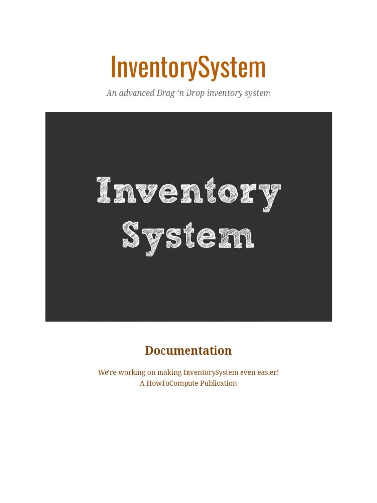 InventorySystem Docs | PDF | Variable (Computer Science) | Computer Programming