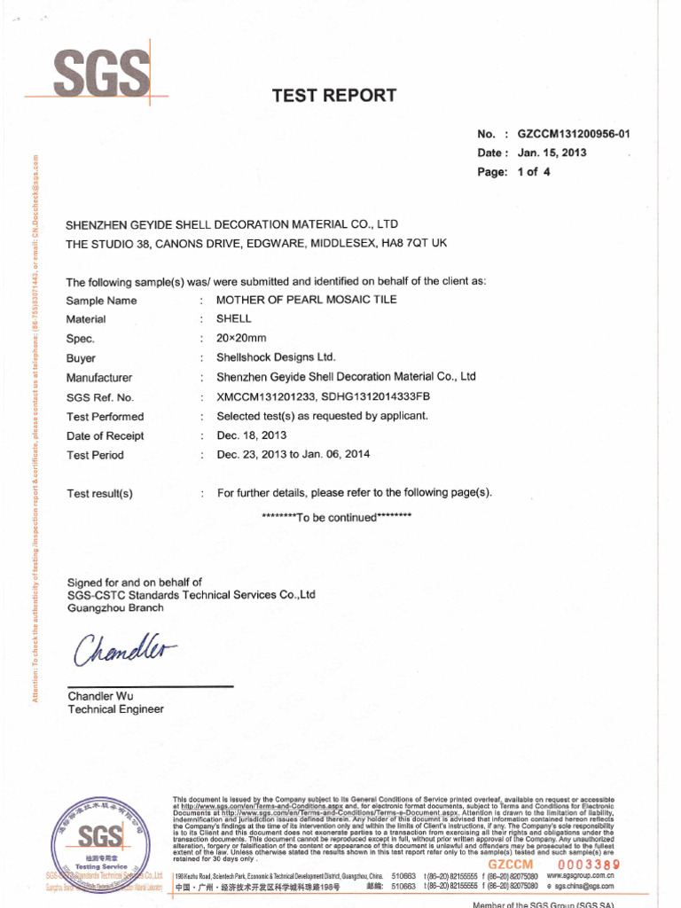 SGS-Certificate | PDF