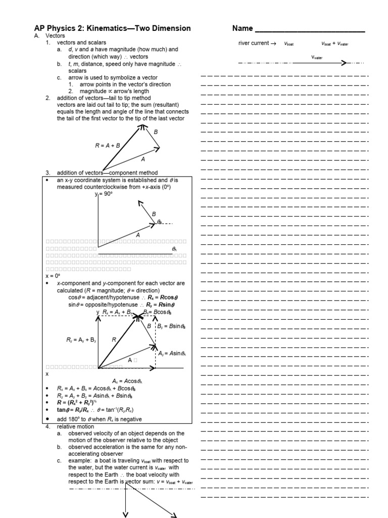 Kinematics 2D | PDF | Euclidean Vector | Acceleration