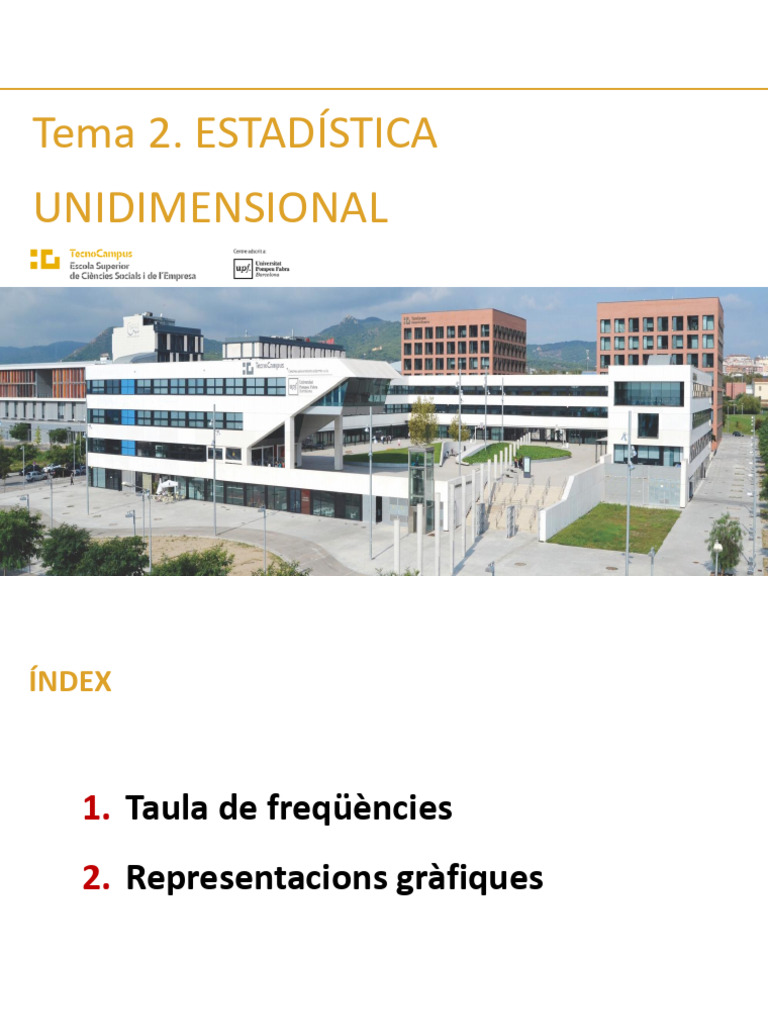 Tema 2 ESTADÍSTICA UNIDIMENSIONAL | PDF
