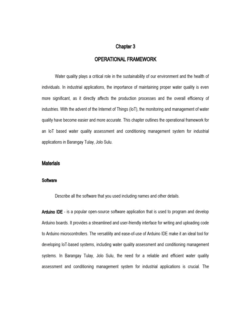 IOT Based Water - Chapter 3-5 (Repaired) | PDF | Water Quality | Arduino