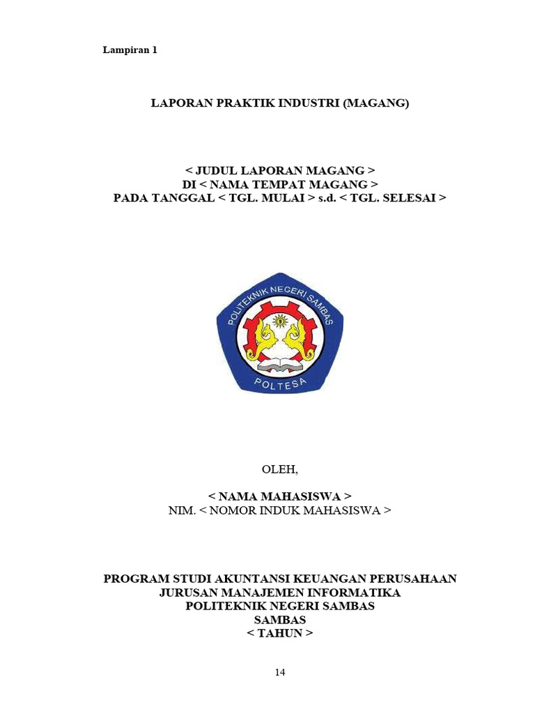 Logo Poltesa untuk Laporan Magang | PDF | Teknologi & Rekayasa