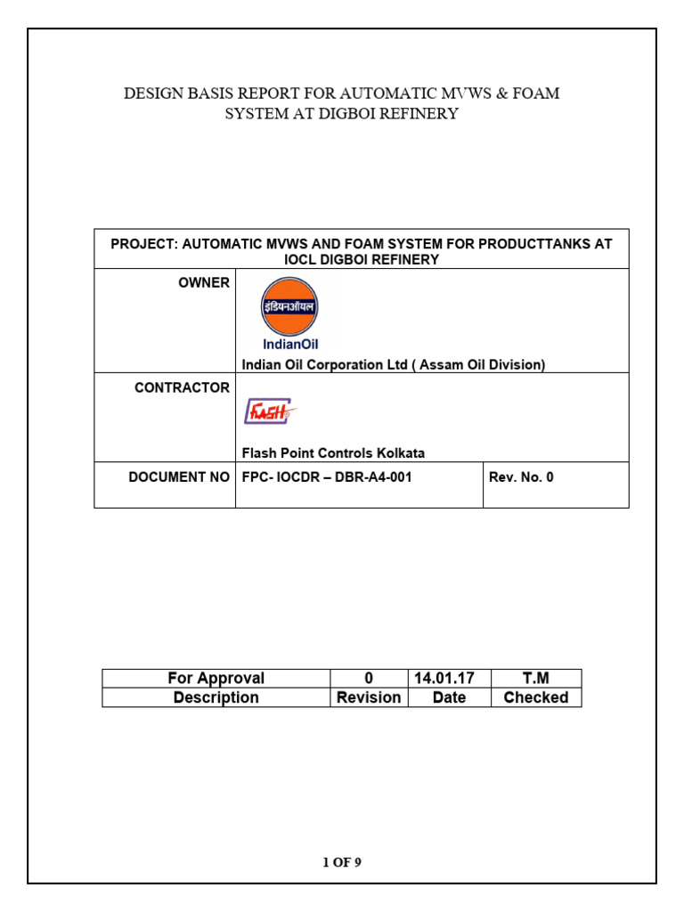 Digboi Refinery DBR MVWS and FOAM | PDF | Valve | Foam