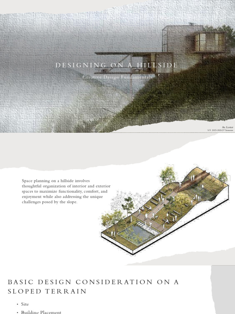 Design 2 Lecture 4 Designing on a Sloped Site | PDF | Earth Sciences