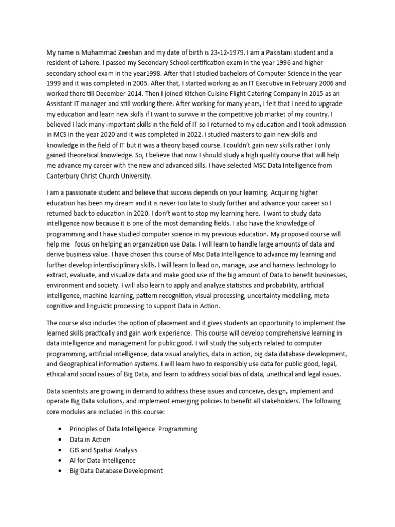 Sop Data Intelligence Pdf Data Big Data