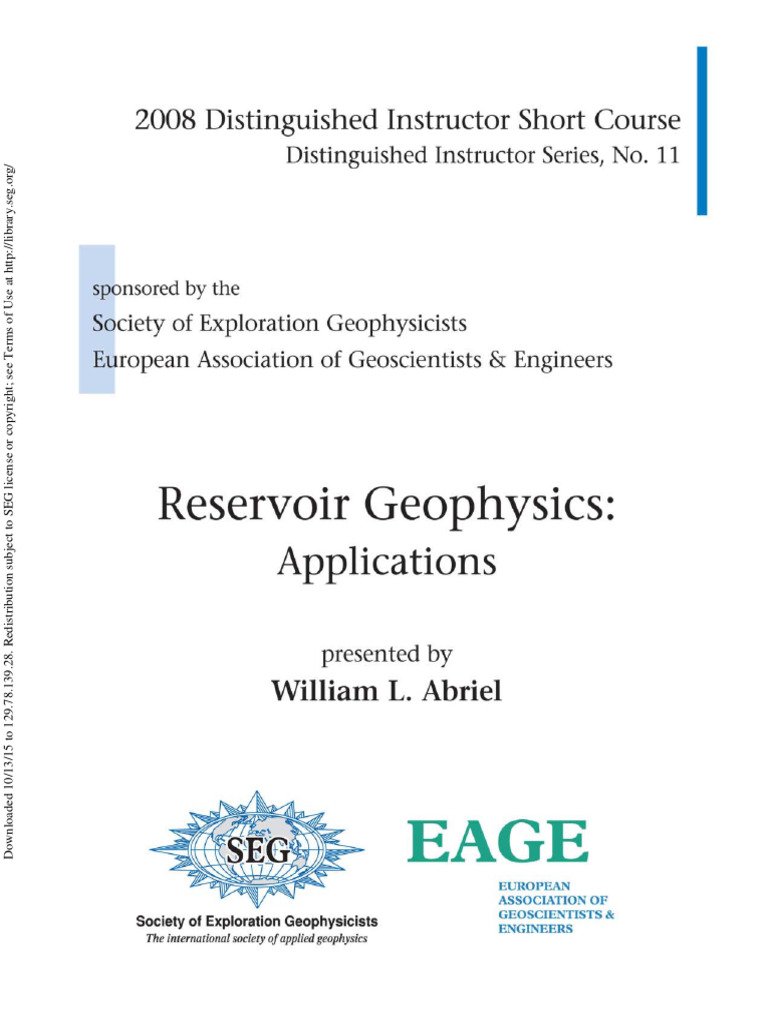 Reservoir Geophysica Application | Download Free PDF | Reflection Seismology | Petroleum Reservoir