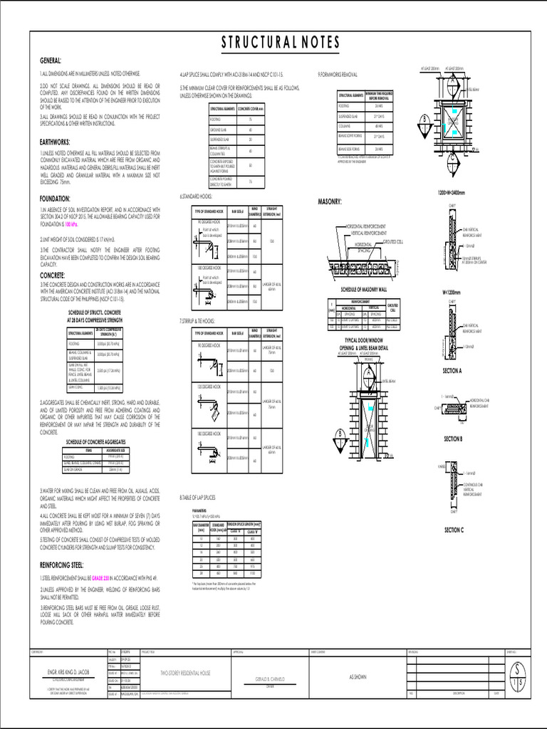 Structural Notes: General | PDF | Concrete | Building Materials
