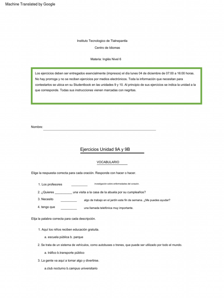 Ejercicios Unidad 9 Y 10 Pdf