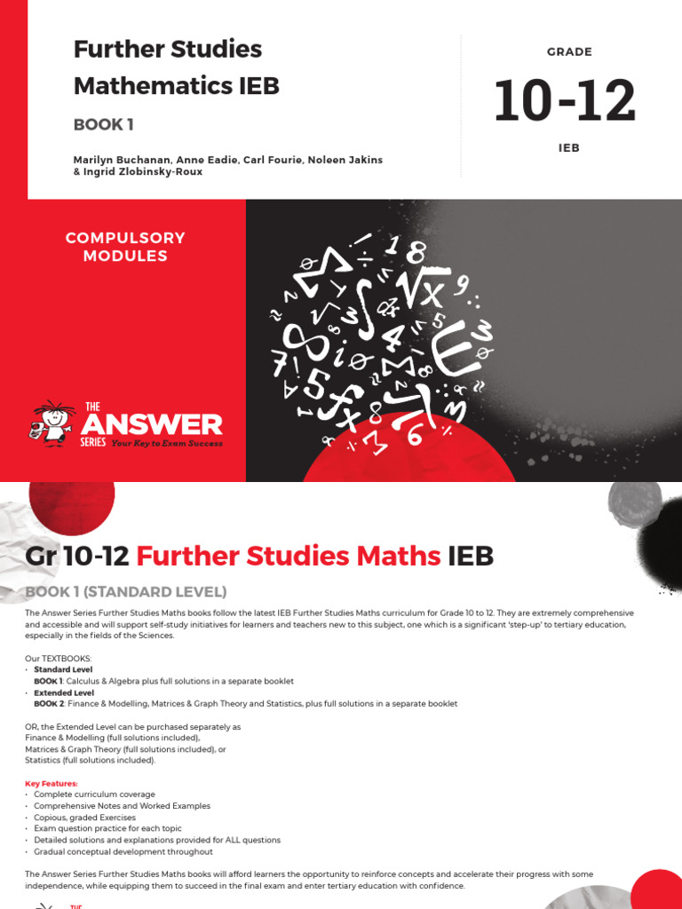 GR 10 12 FS Maths Book 1 Extracts July 2023 | PDF | Mathematics | Calculus