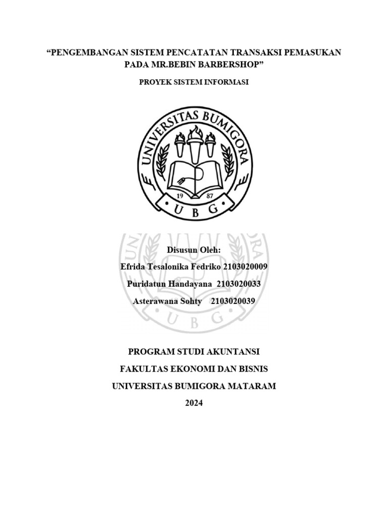 Proyek Sistem Informasi kelompok 12 | PDF