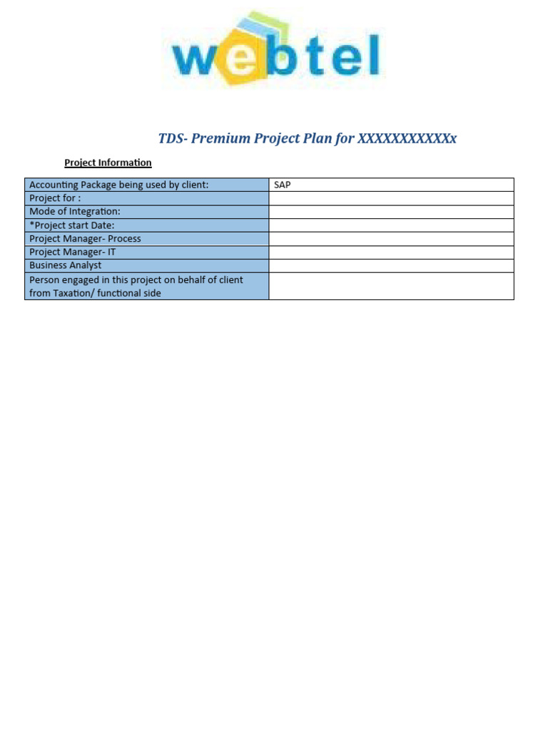 Project Implementation Plan For TDS | PDF | Client (Computing) | File ...