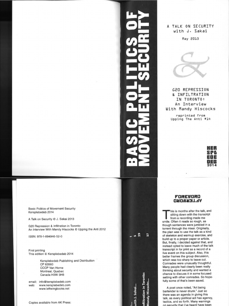 J. Sakai - Mandy Hiscocks - Basic Politics of Movement Security - A ...