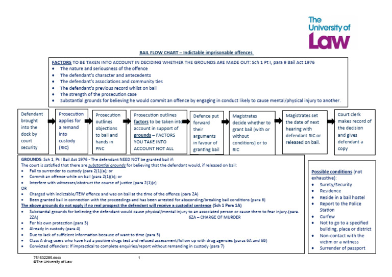 Bail Flowchart 2 | PDF | Bail | Legal Action
