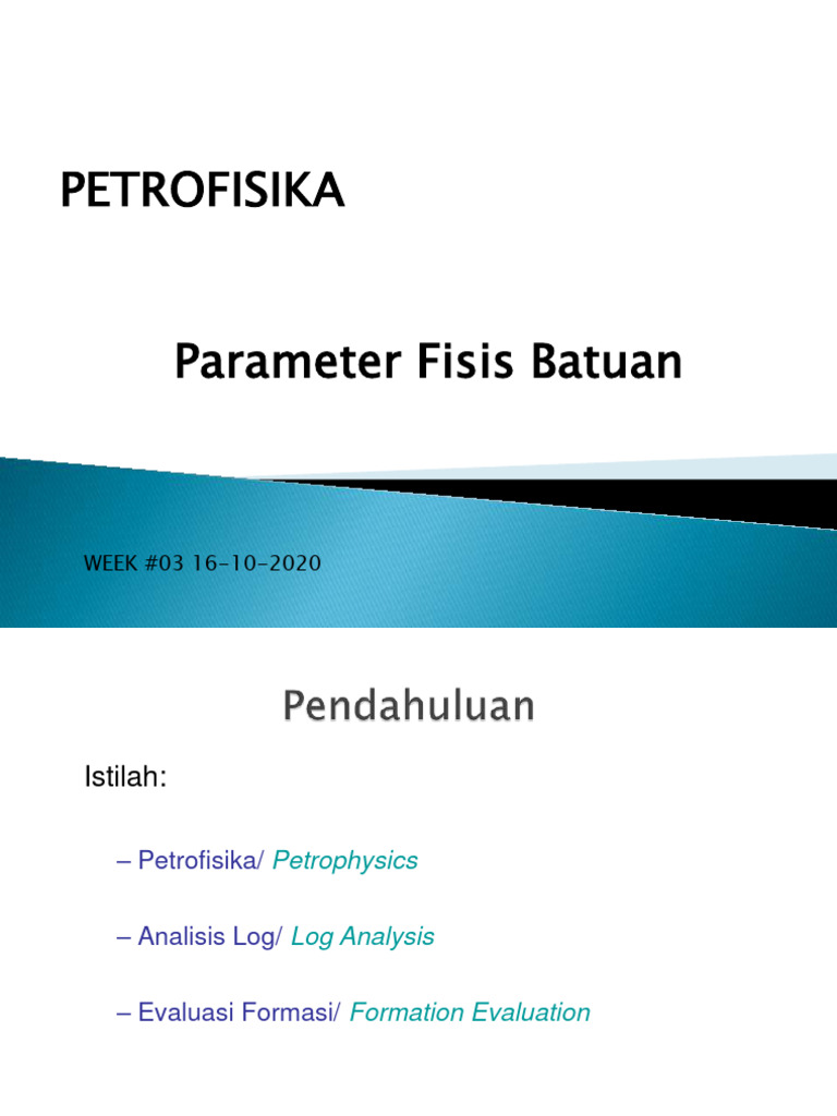 Petrofisika Week03 | PDF