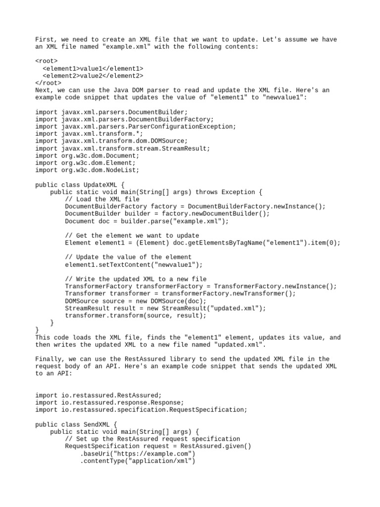 First, We Need To Create An XML Fil | PDF | Xml | Computer Science