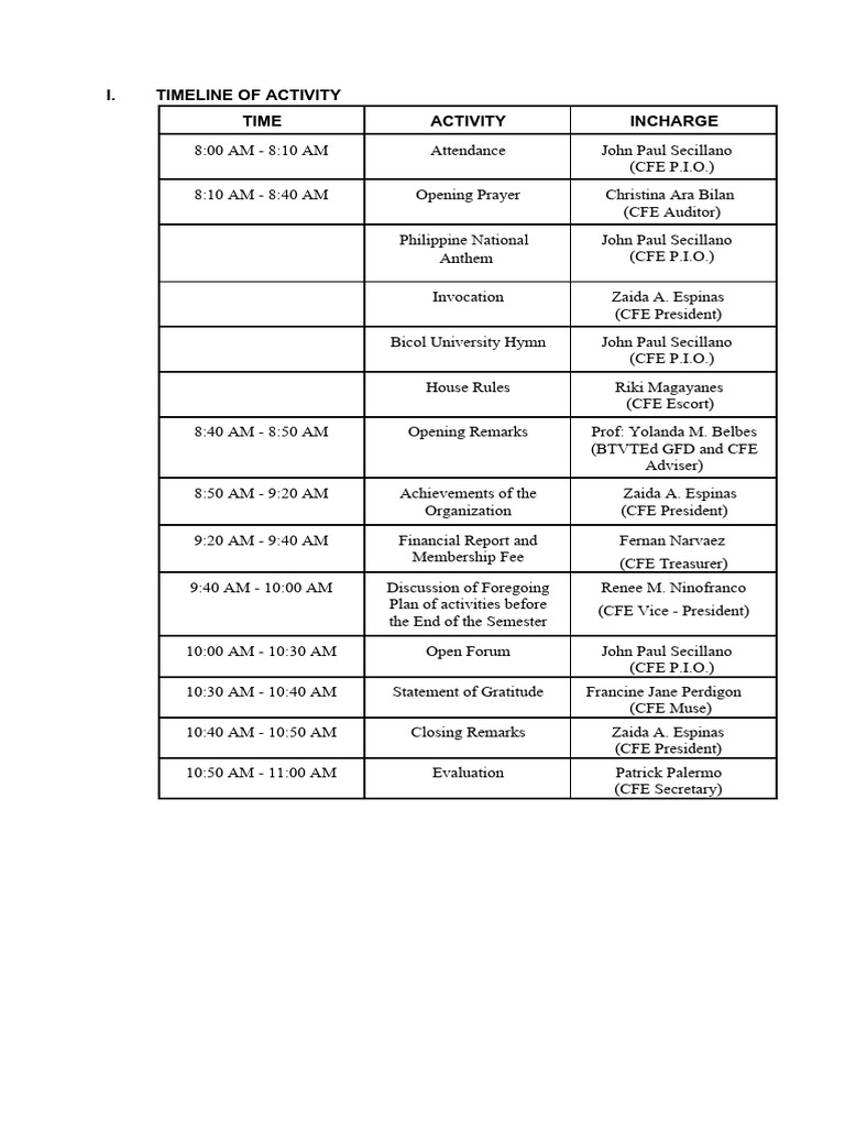 CFE General Assembly Agenda | PDF