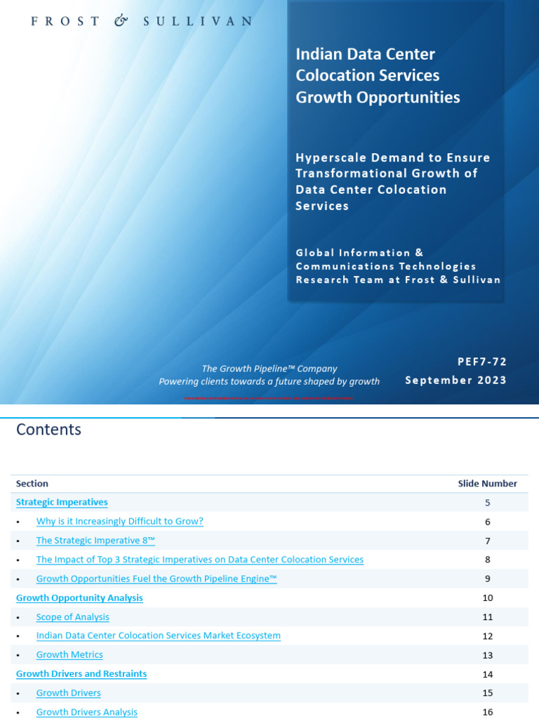 Indian Data Center Colocation Services Growth Opportunities | PDF | Data Center | Cloud Computing