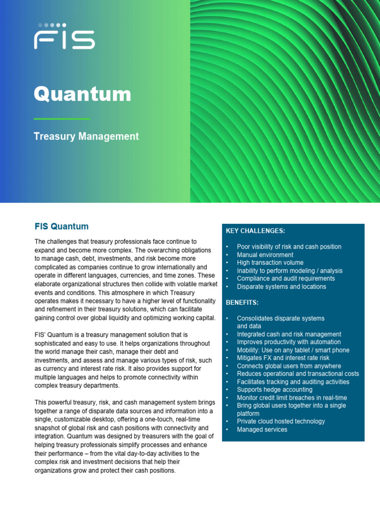 Quantum Product Sheet | PDF | Cash | Banks