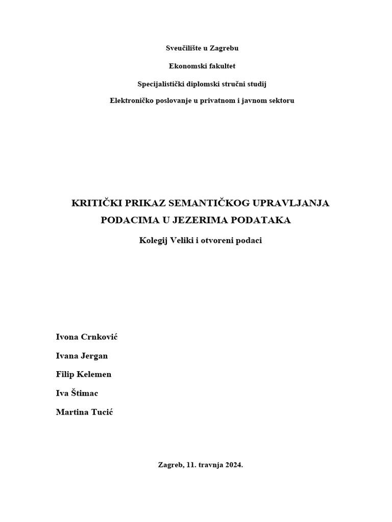 Izvještaj - Kritički Prikaz | PDF