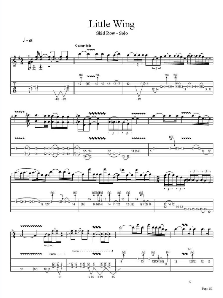 Skid Row Little Wing Tab | PDF