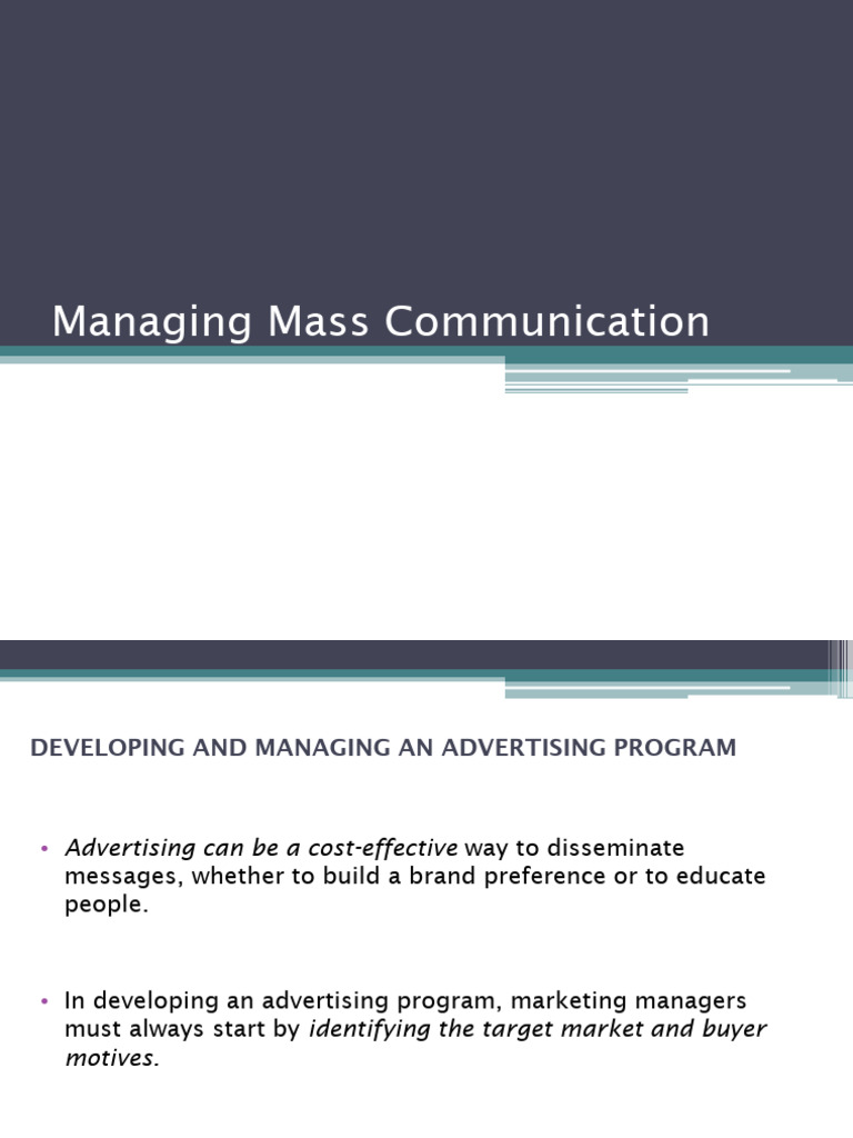 Managing Mass Comm | PDF | Advertising | Brand
