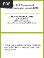 SOP For Quality Risk Management | PDF | Risk | Risk Management