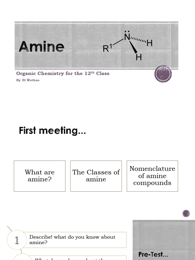 Organic Chemistry - Amine 1 | PDF | Amine | Ammonium