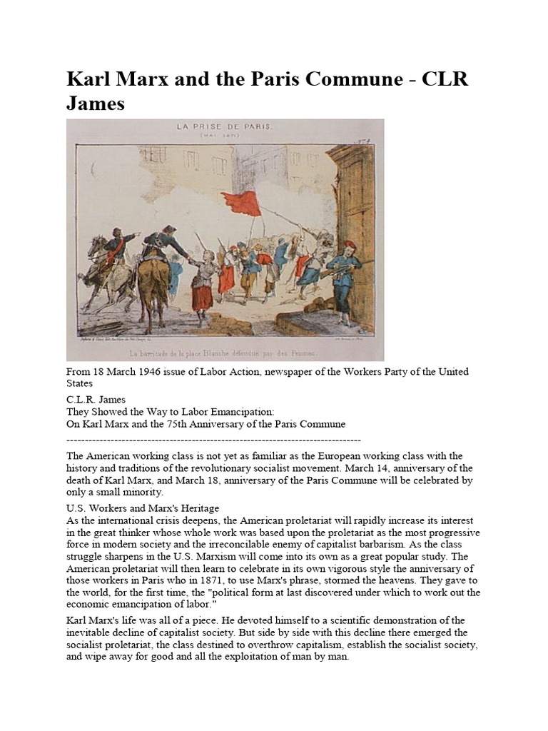 Marx's Legacy and the Paris Commune | PDF | Karl Marx | Marxism