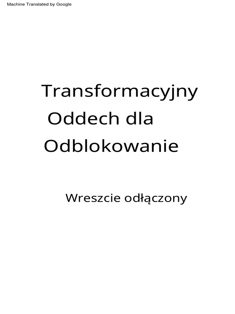 Transformational Breathwork For Getting Unstuck | PDF