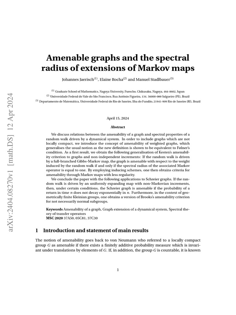 Amenability | PDF | Group (Mathematics) | Mathematical Physics