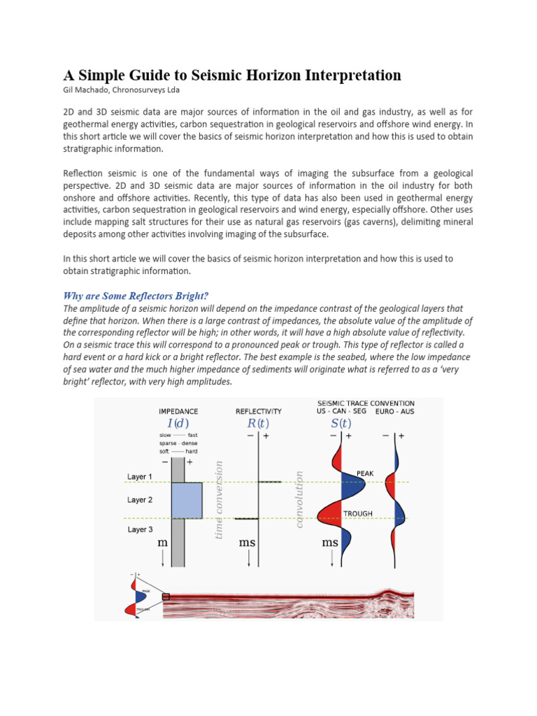 Seismic Horizon Interpretation Basics | PDF | Sedimentary Rock | Geology