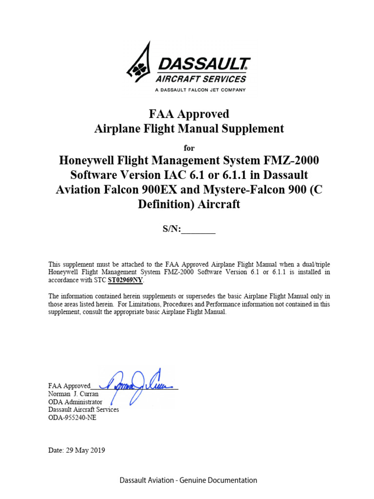 Fms Afm Supplement | Download Free PDF | Aviation | Aerospace