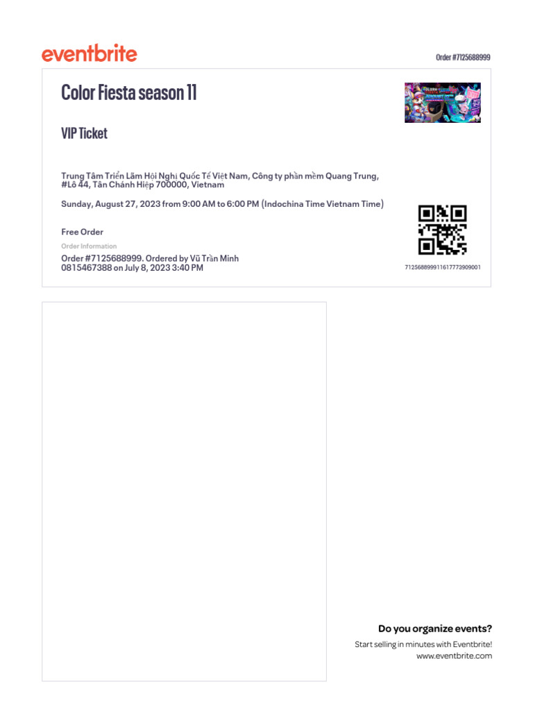 Color Fiesta Event Order Details | PDF