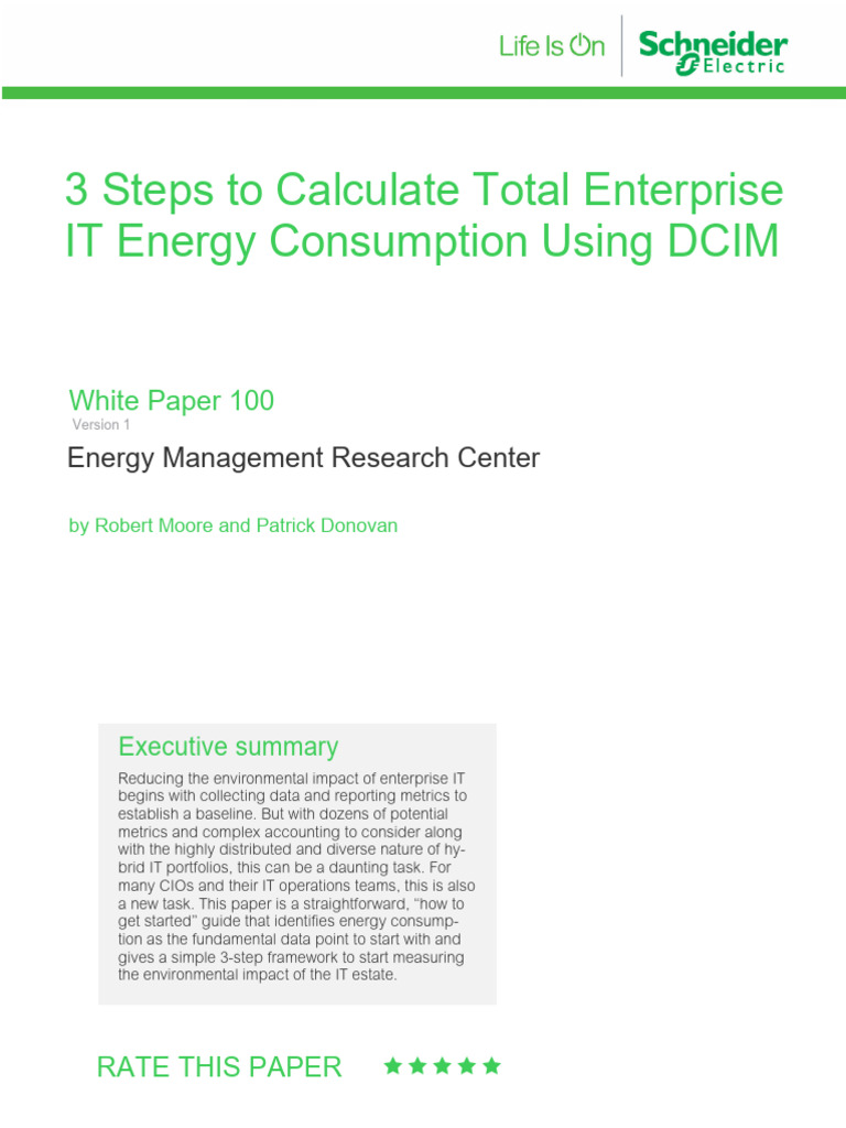 DCIM Sneijder - IT Energy Consumption Using DCIM | PDF | Data Center