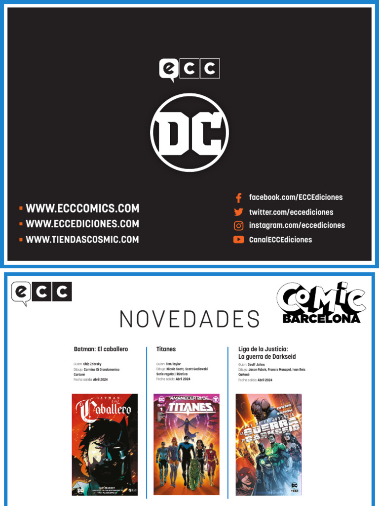 Presentacion ECC 2024 DEF | Descargar gratis PDF | Cómics | DC comics