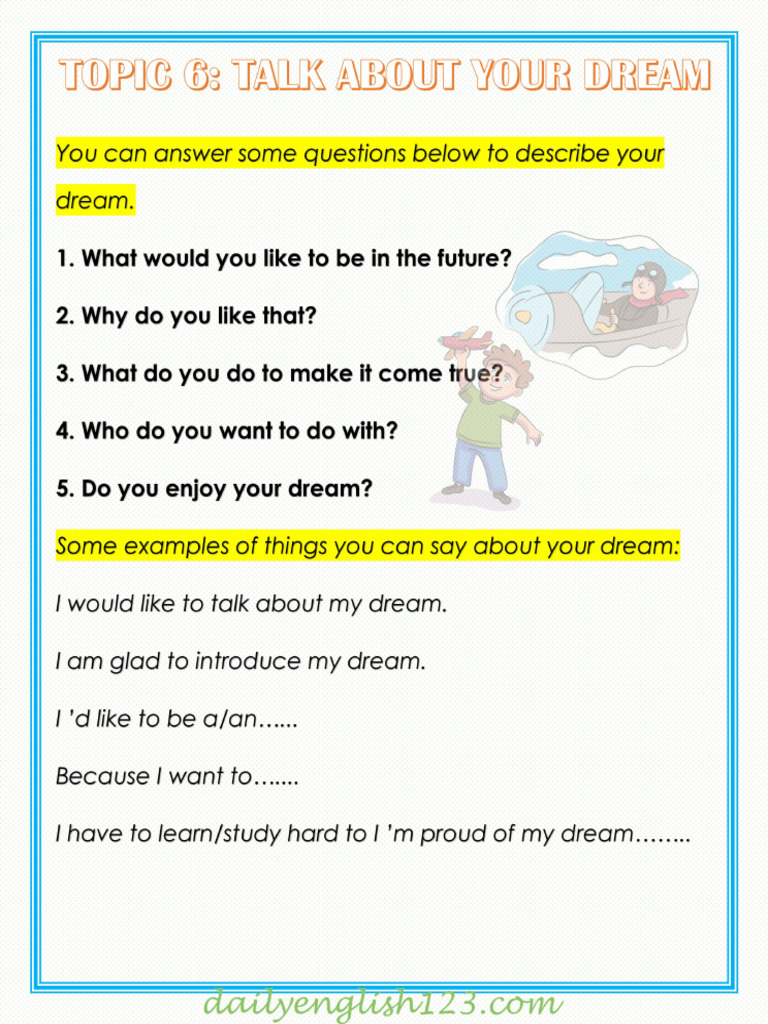 Topics For Speaking 6 | PDF