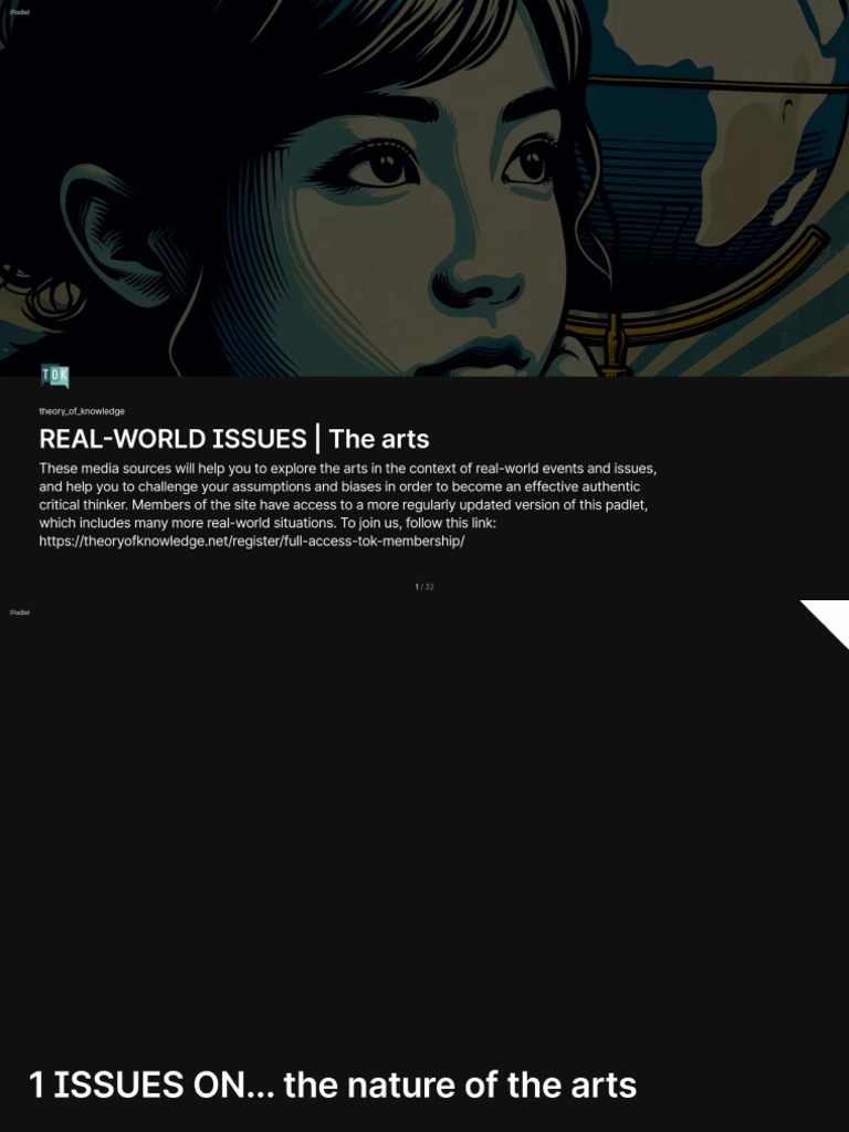 Real-World Issues - The Arts-Slideshow | PDF