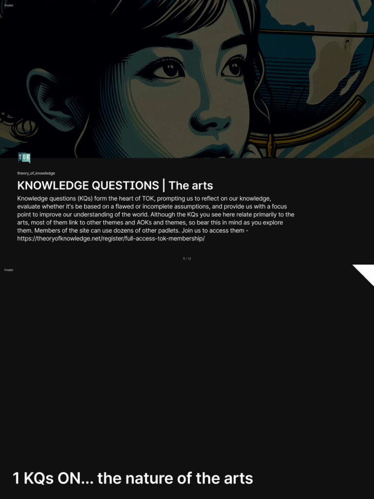 KNOWLEDGE QUESTIONS - The Arts-Slideshow | PDF