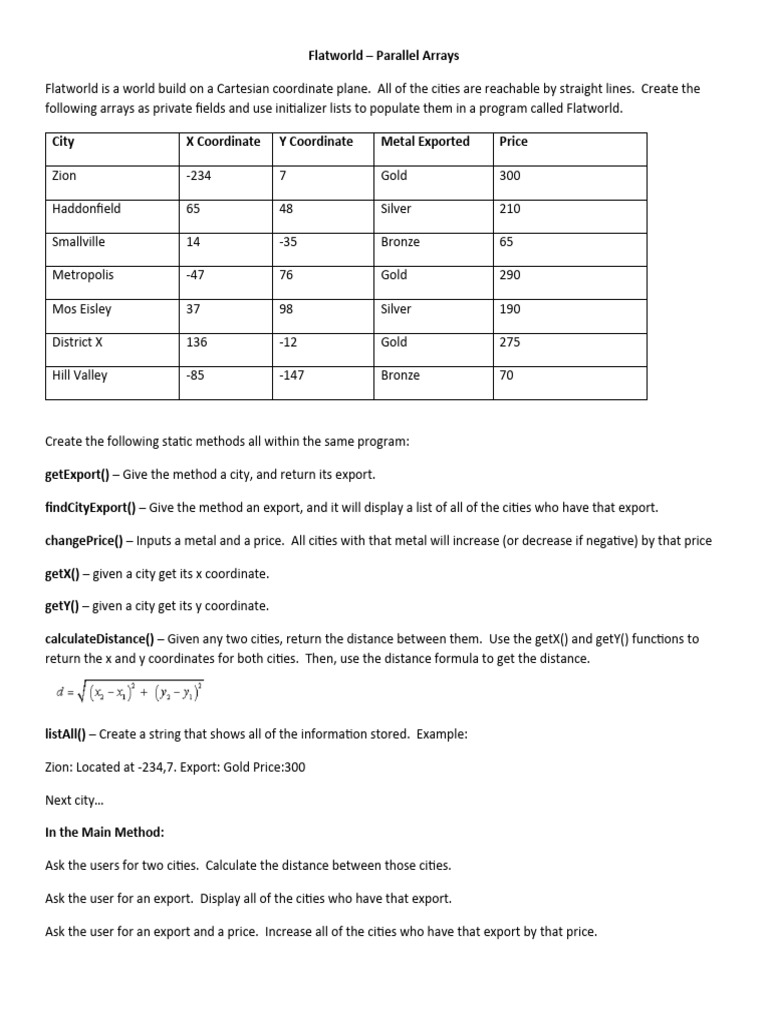 Flatworld Parallel Arrays | PDF