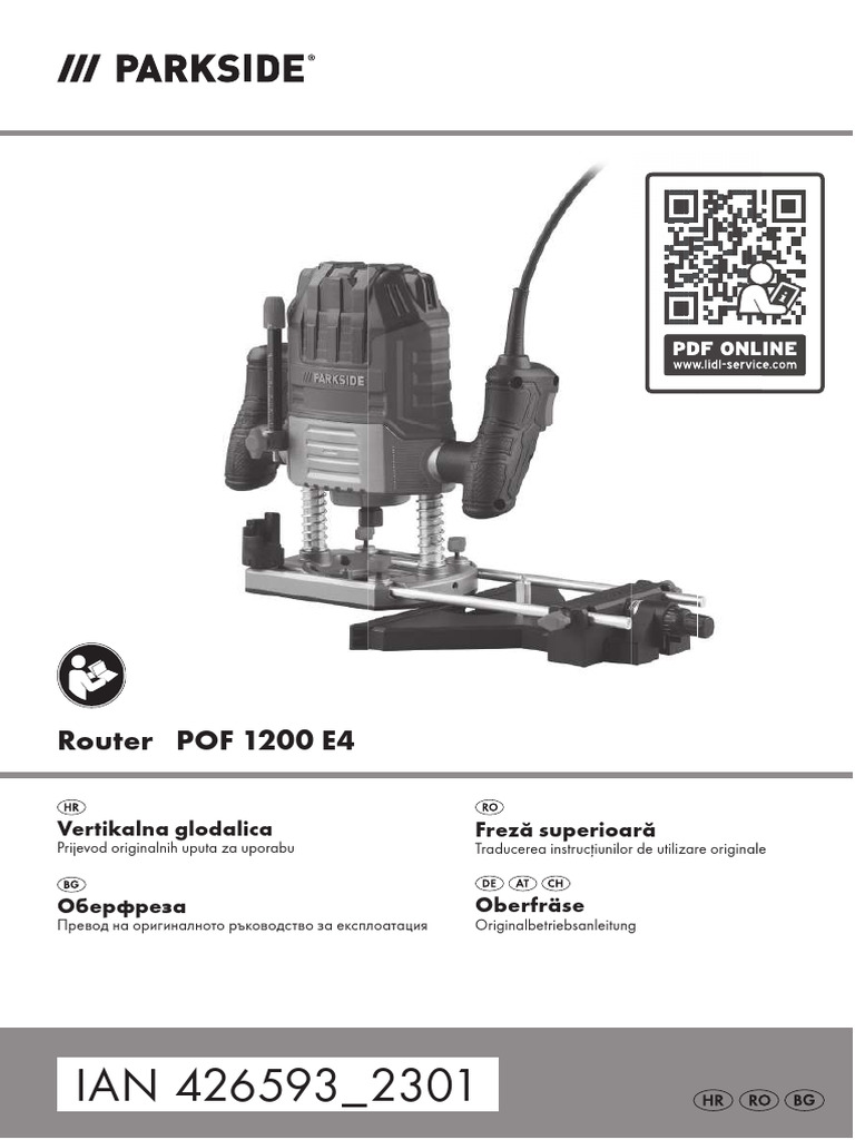 Freza Superioara Parkside | PDF