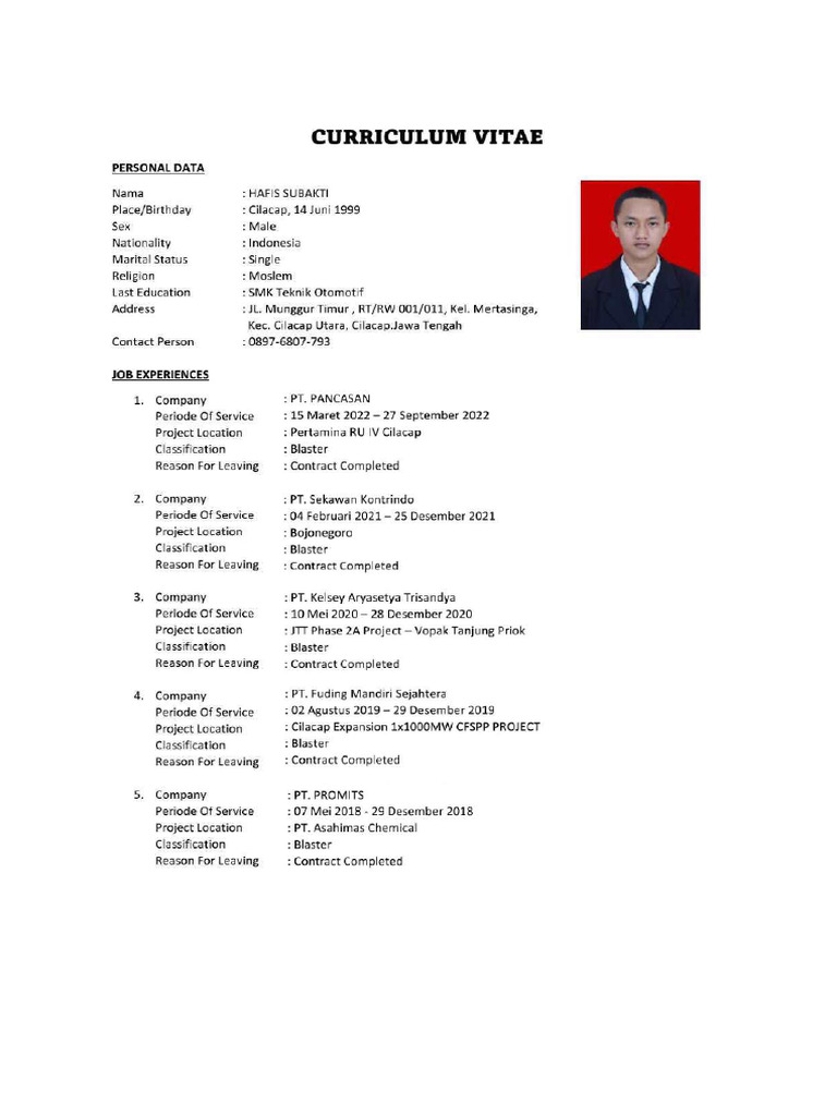 CV. Hafis Subakti | PDF