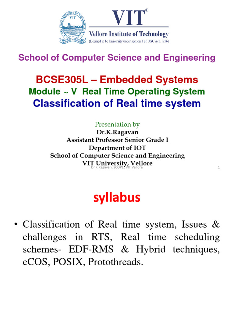 25-Module_5 Real Time Operating System, Classification of Real Time ... 25-Module_5 Real Time Operating System, Classification of Real Time ...
