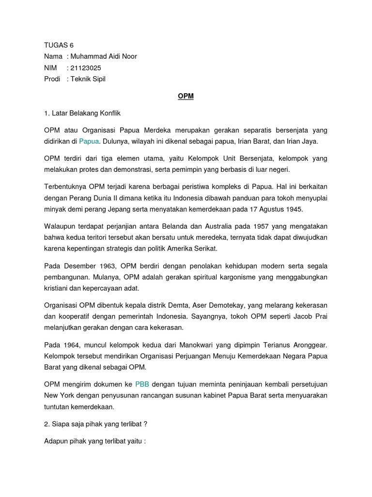 Muhammad Aidi Noor - Tugas 6 Pancasila | PDF | Politik