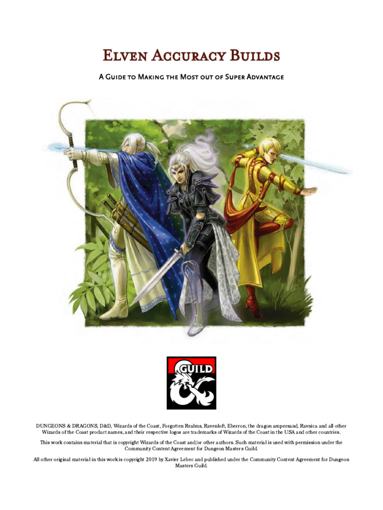 Elven Accuracy Builds | PDF | Dungeons & Dragons | Gary Gygax Games Elven Accuracy Builds | PDF | Dungeons & Dragons | Gary Gygax Games