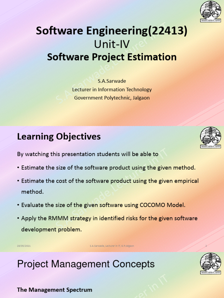SEN UNIT IV | PDF | Project Management | Computing