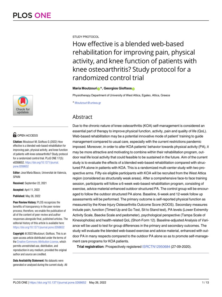 Retrieve | PDF | Physical Therapy | Osteoarthritis