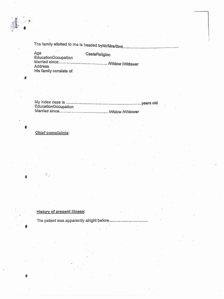 Family Adoption Performa PSM | PDF