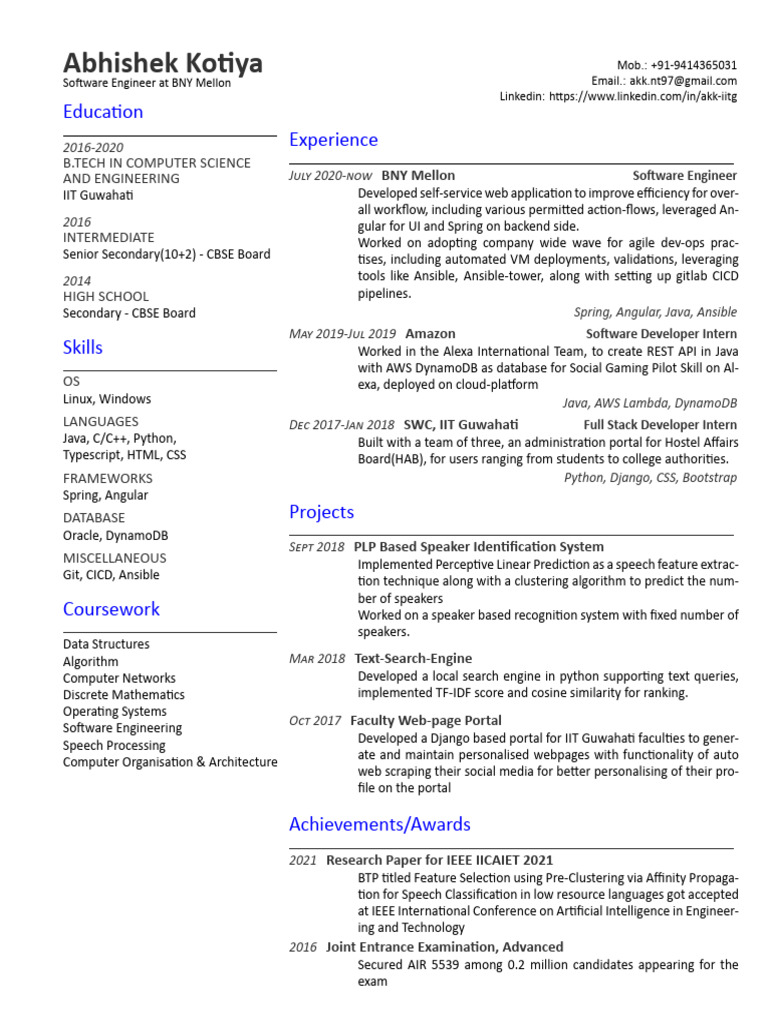 abhishek_2022_cv - abhishek Kumar | PDF | Java (Programming Language ... abhishek_2022_cv - abhishek Kumar | PDF | Java (Programming Language ...