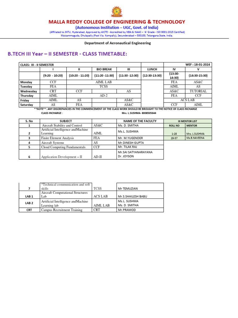 Iii Year Ii Sem | Download Free PDF | Engineering
