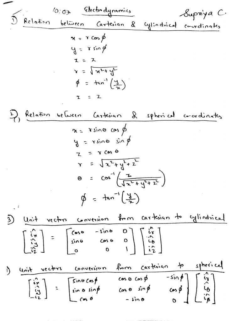Electrodynamics Notes Pdf
